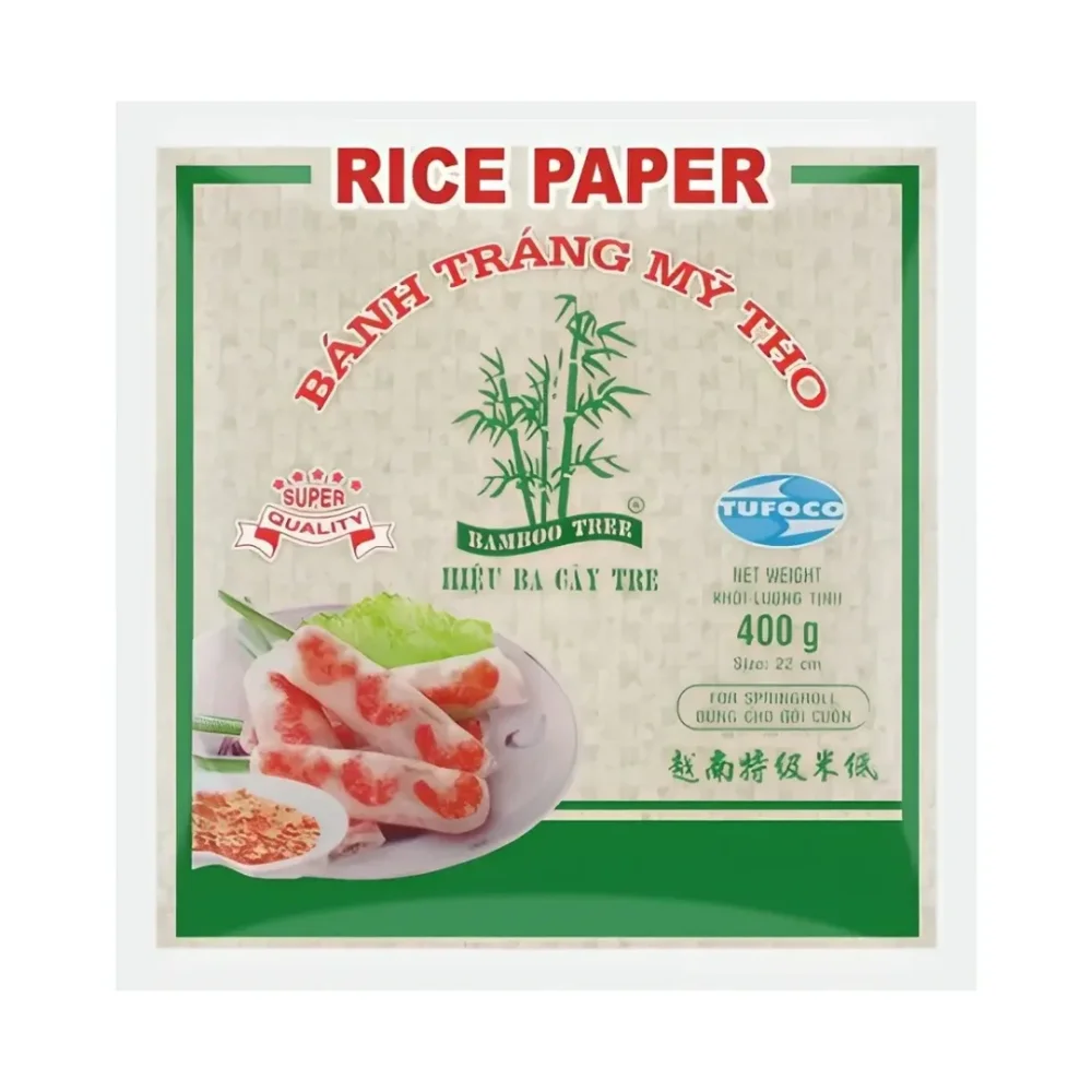 Square Rice Paper Sheets for Rolls 22 cm (400 g)