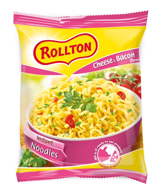 Rollton Instant noodles cheese and bacon 60 g :: Asian food online